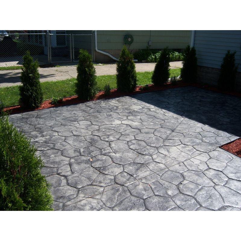 Random Stone Stamped Concrete Stunning Decorative Concrete Ideas For